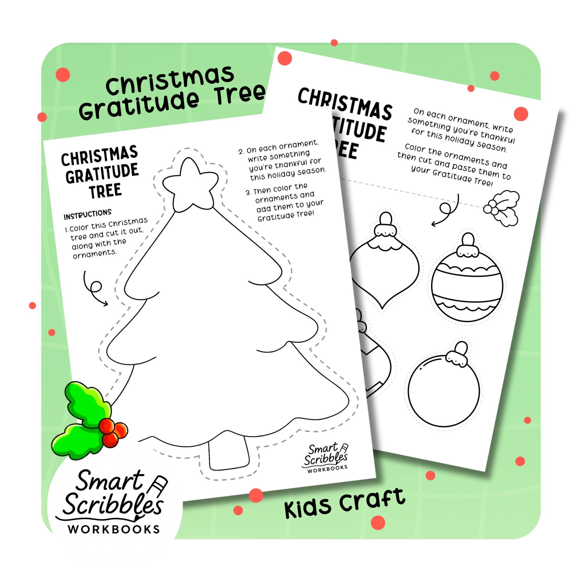 Christmas Gratitude Tree Activity Craft for Kids | Printable PDF - Etsy