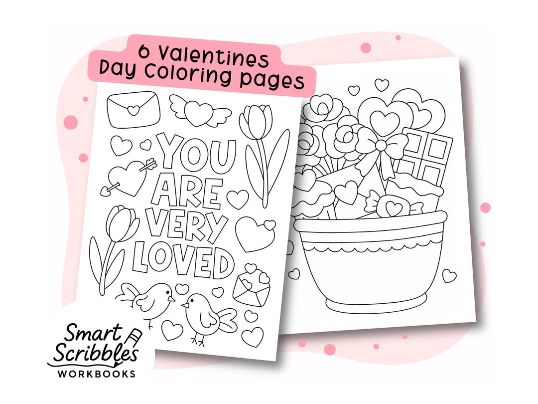 Valentine's Day Coloring Pages | Kids Printable Activity Sheets (6 ...
