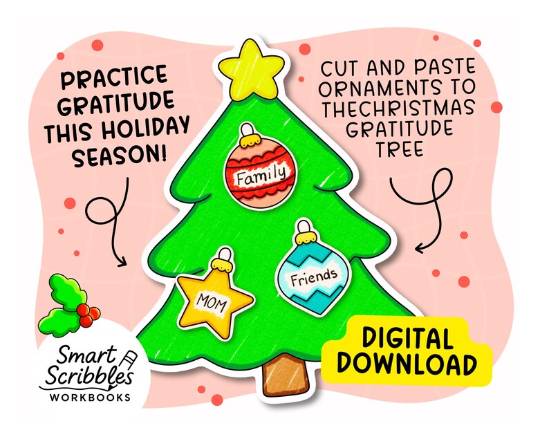 Christmas Gratitude Tree Activity Craft for Kids | Printable PDF - Etsy