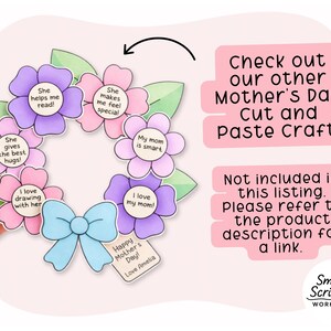 Mother’s Day Paper Flower Bouquet Craft | Printable Cut & Paste Mother ...