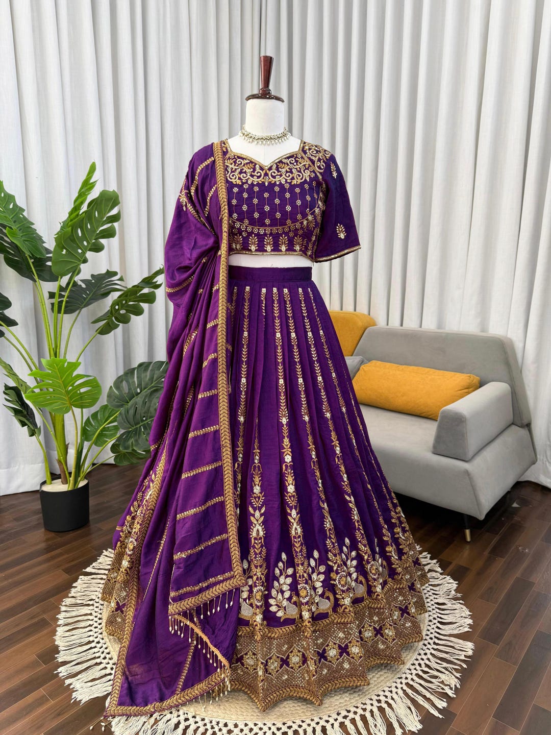 Heavy Embroidered Lehenga Choli Wedding Dress Chaniya Choli Silk Lengha ...