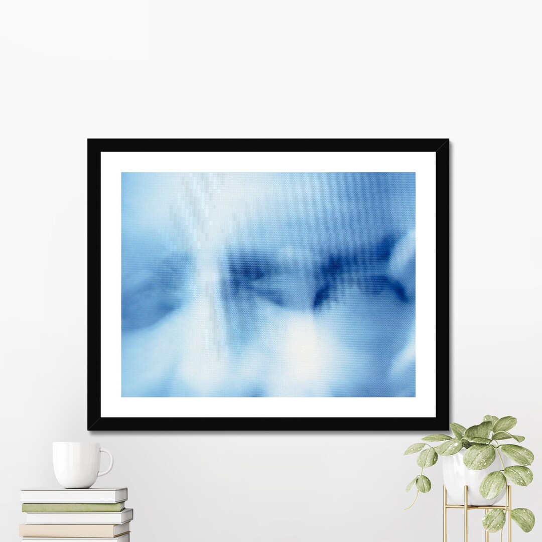 Abstract Blue Face Art Print - Modern Portrait Wall Decor - Etsy