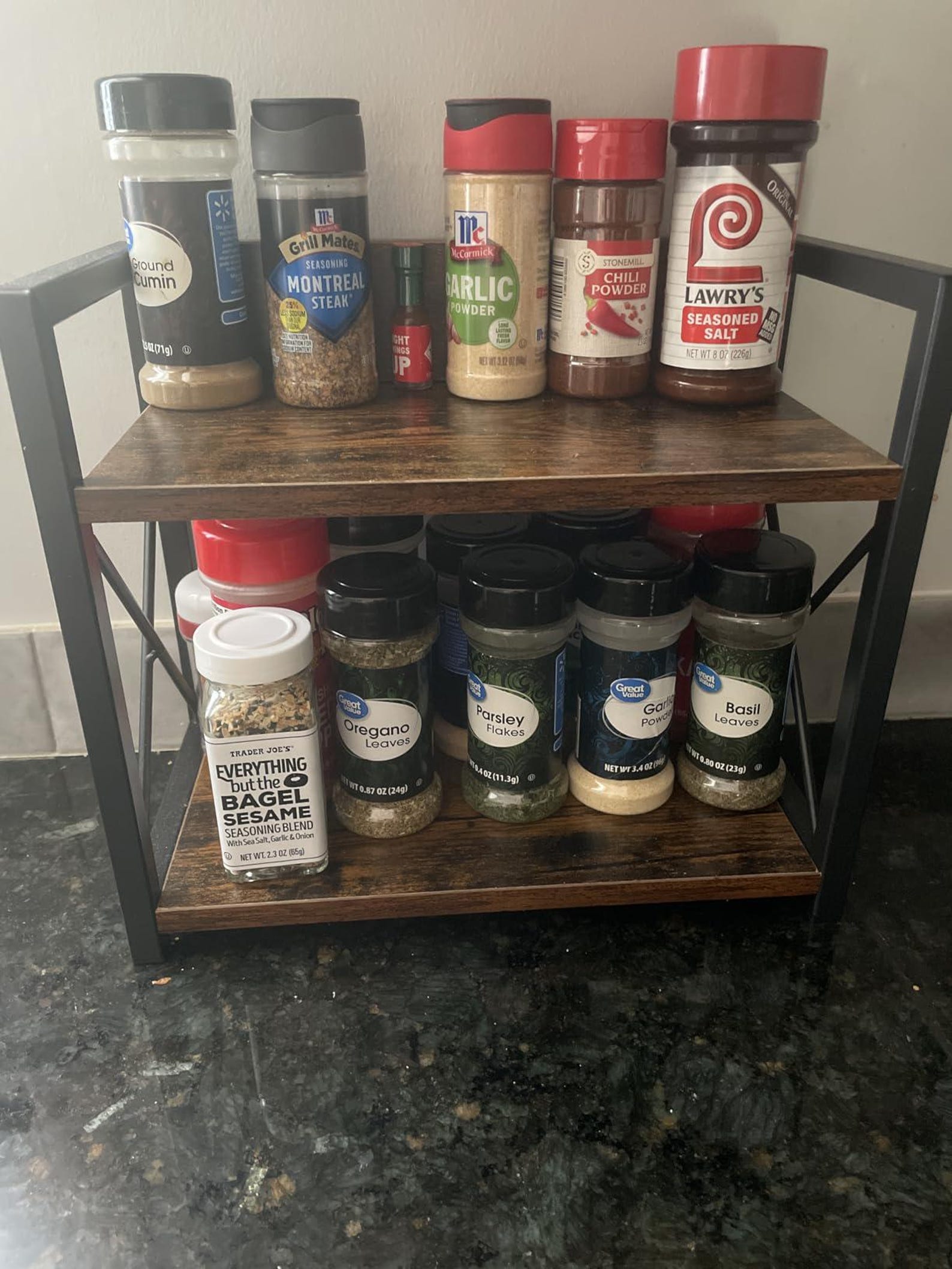 2 Tier Countertop Shelf Organizer – Kitchen Spice Rack & Coffee Counter ...