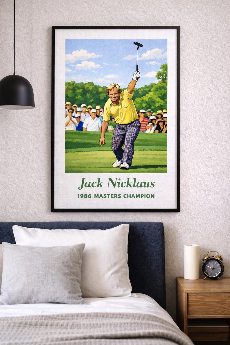 Jack Nicklaus 1986 Masters Golf Poster - Etsy UK