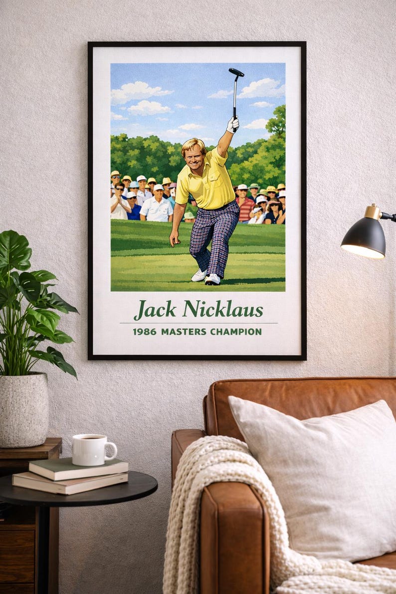 Jack Nicklaus 1986 Masters Golf Poster - Etsy UK