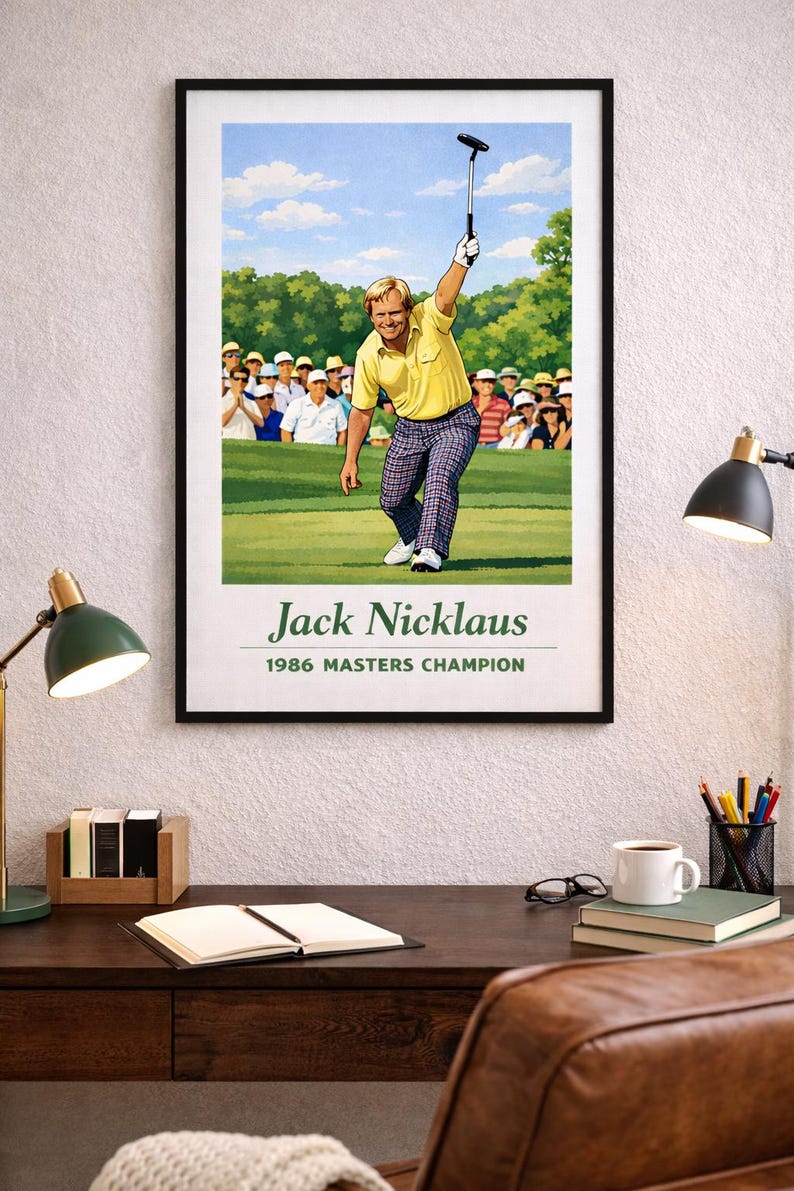 Jack Nicklaus 1986 Masters Golf Poster - Etsy UK
