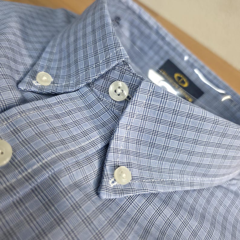 Personalized Embroidered Plaid Pattern Shirt for Men, Cuff Initials ...