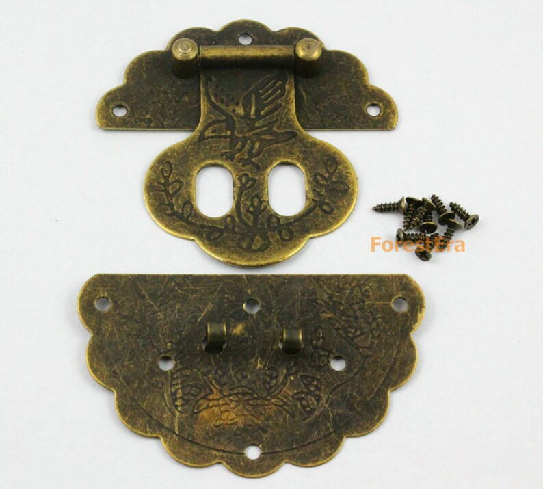 1pcs Antique Brass Eagle Jewelry Box Hasp Latch Lock 60mm With - Etsy