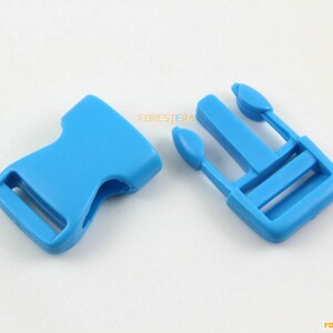 30 Pieces 20mm Sky Blue Plastic Side Quick Release Buckle Clip for ...