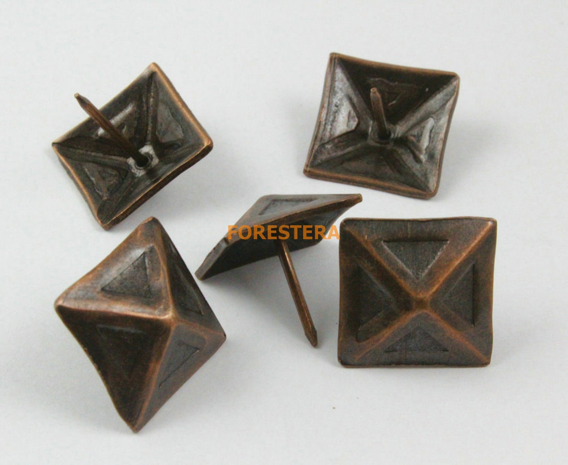 50pcs 19mm Antique Copper Square Upholstery Tacks Nails TN45 - Etsy