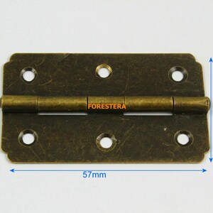 10pcs Antique Brass Hinge Box Hinge 57x33mm (HINGE18) - Etsy