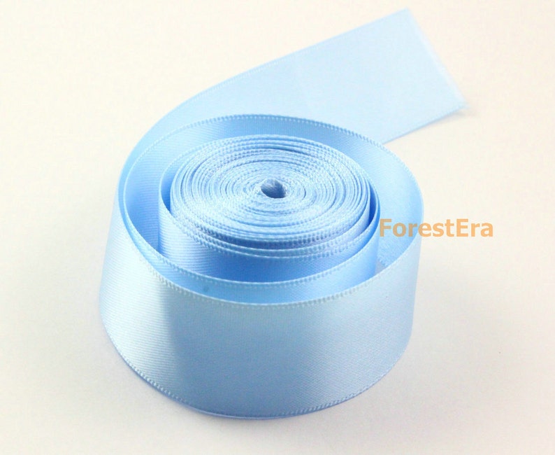 4 Yards 1 Inch Light Blue Glossy Ribbon Hair Ribbon Grosgrain | Etsy