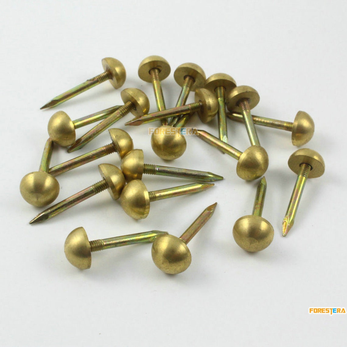 20pcs 10mm Solid Brass Upholstery Tacks Nails Tn74 Etsy