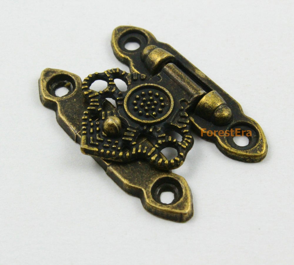 1pcs Antique Brass Jewelry Box Hasp Latch Lock 37x25mm With - Etsy