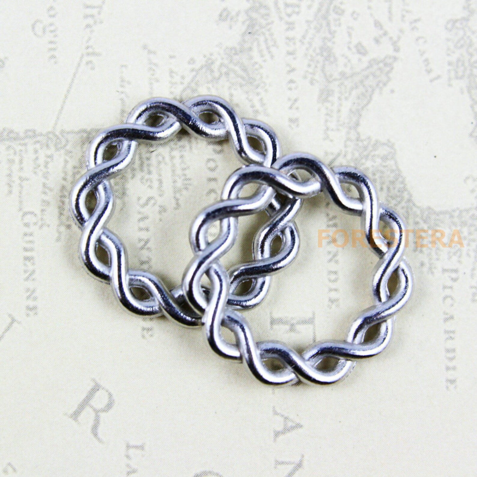 30pcs Silver Twist Round Charm Twist Round Pendant Twist Round - Etsy