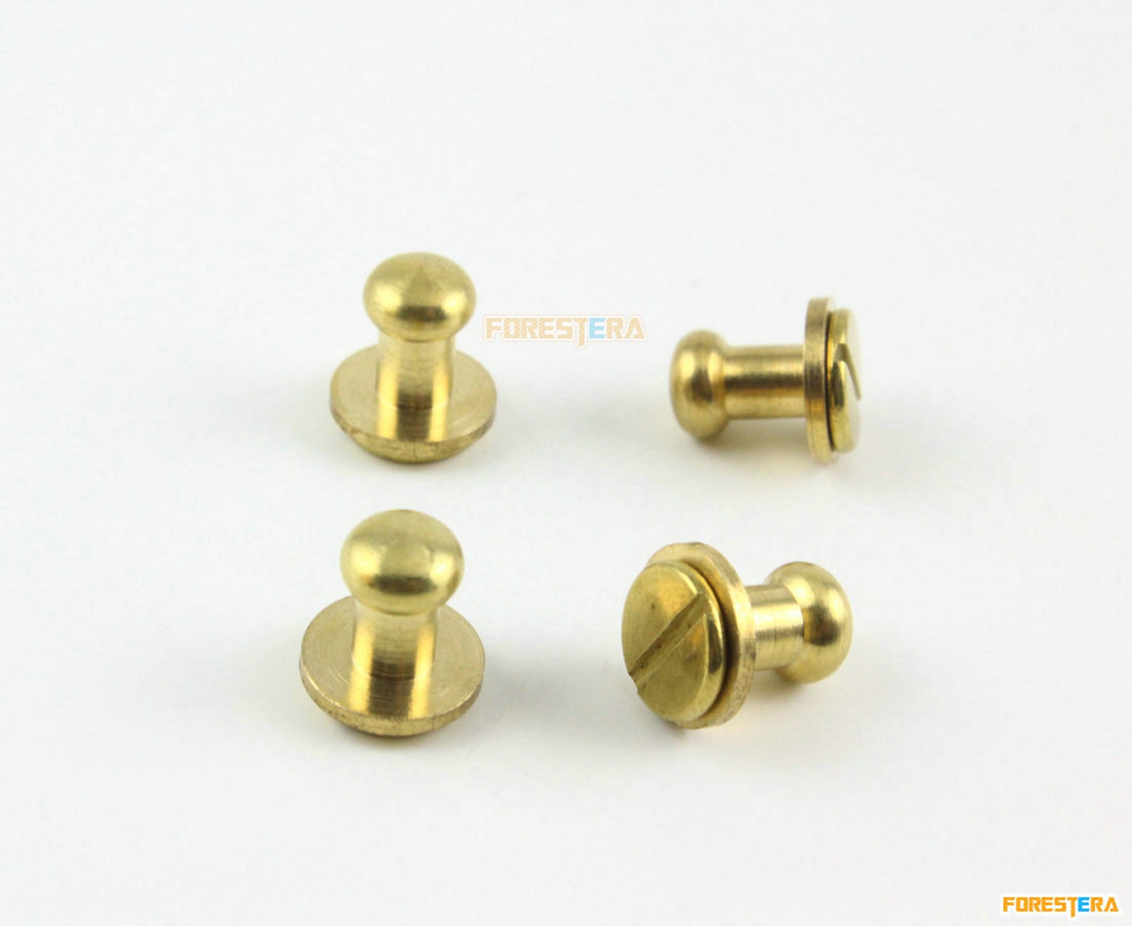 30pcs 6mm Round Head Solid Brass Rivet Chicago Screw for - Etsy