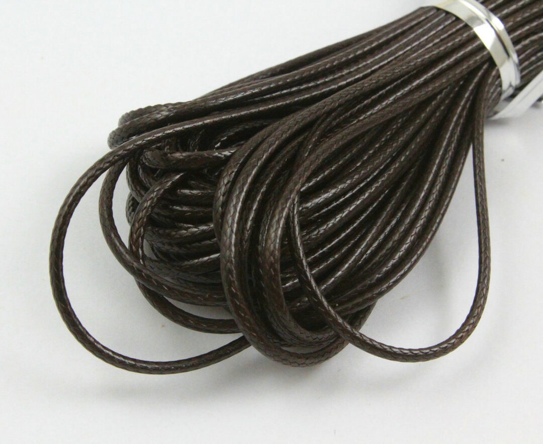 10 Yards 1.5mm Dark Brown Wax Cord Korea Polyester Cord Poly Bracelet ...