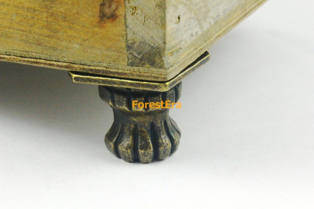 4pcs Antique Brass Jewelry Box Feet Animal Box Leg Case Feet 35x25mm ...