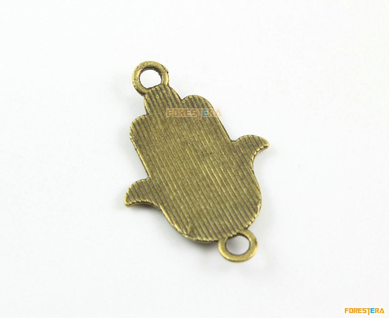 30pcs Antique Brass Hand Charm Hand Pendant Hand Connector 34x22mm ...