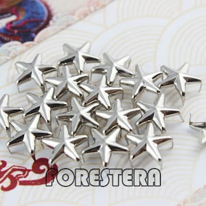 500pcs 10mm Silver STAR Studs Metal Studs (SS10) - Etsy