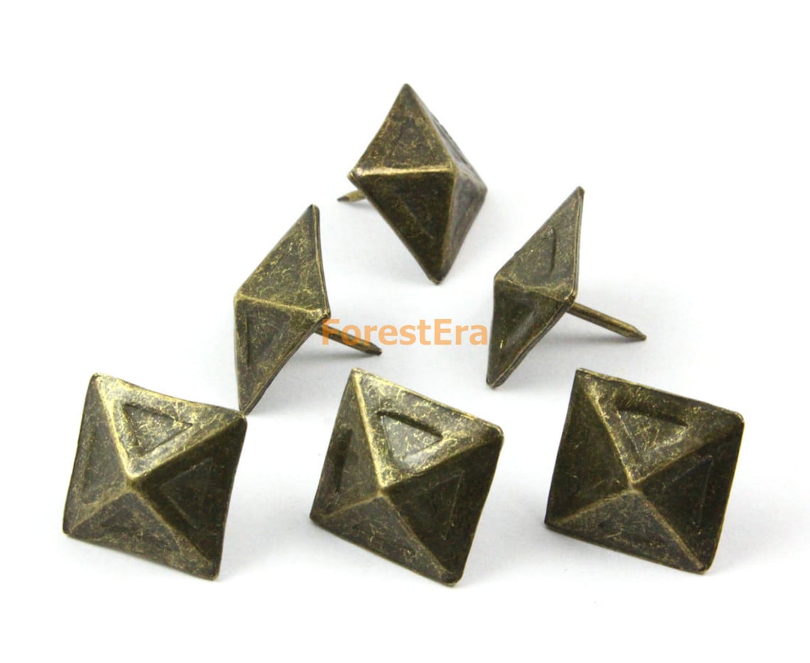 50pcs 19mm Antique Brass Square Upholstery Tacks Nails TN46 - Etsy