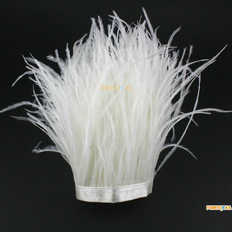 1 Yard White Feather Trim YM266 - Etsy