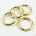 10 Pieces 25mm Solid Brass O Ring for Purse Bag Handbag Strap Dee Ring ...