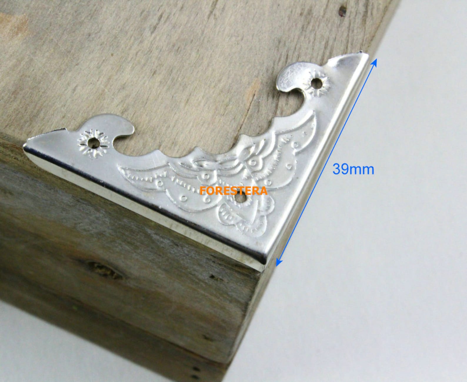 4pcs Silver Jewelry Box Corner Decoration Corner Protection 39mm ...
