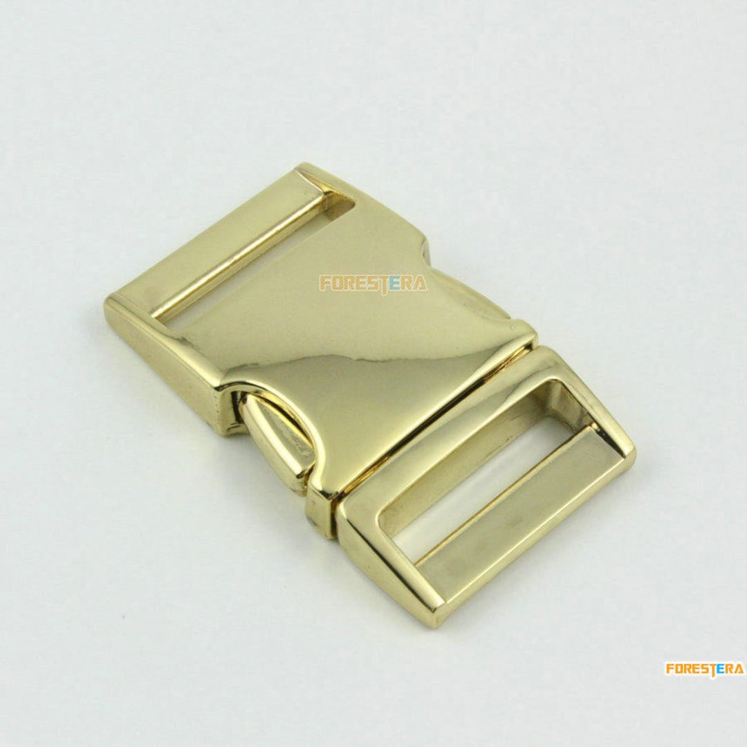 2 Pieces 25mm Gold Metal Side Quick Release Buckle Clip for Backpack ...