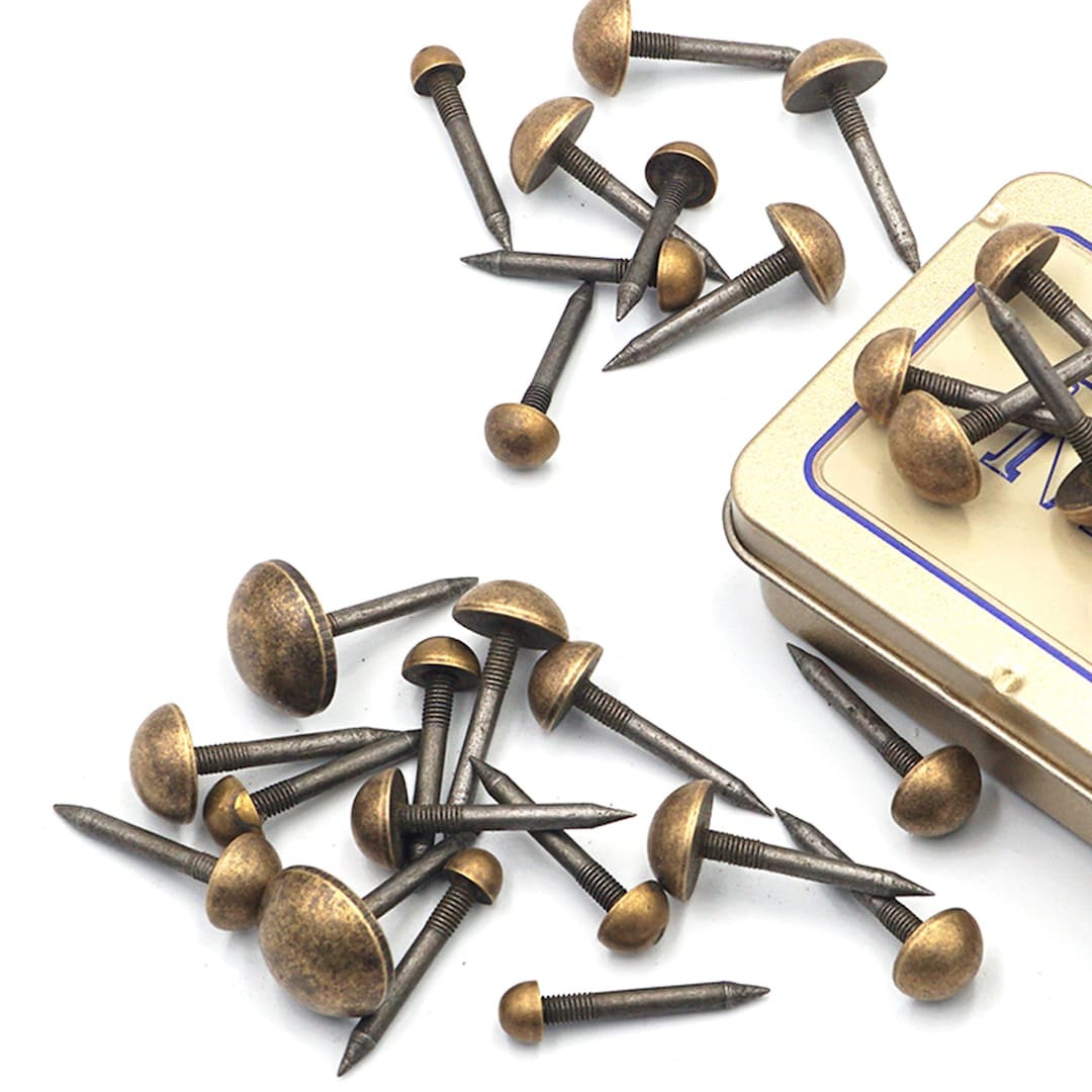 Solid Brass Upholstery Tack Decorative Nail Antique Brass Color Jewelry ...