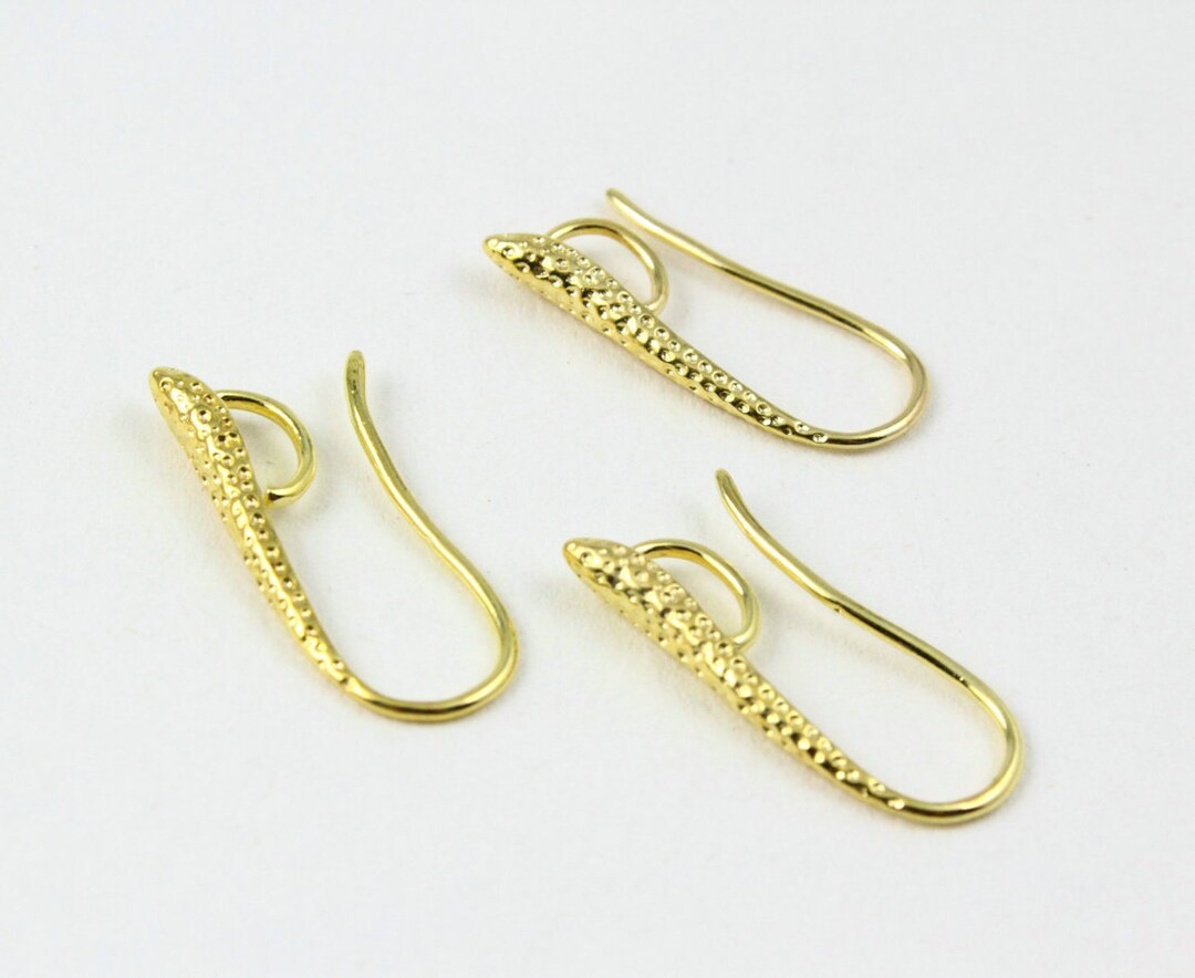 10pcs Gold Ear Hook Ear Wire Dot Ear Hook 20mm (EG04) - Etsy