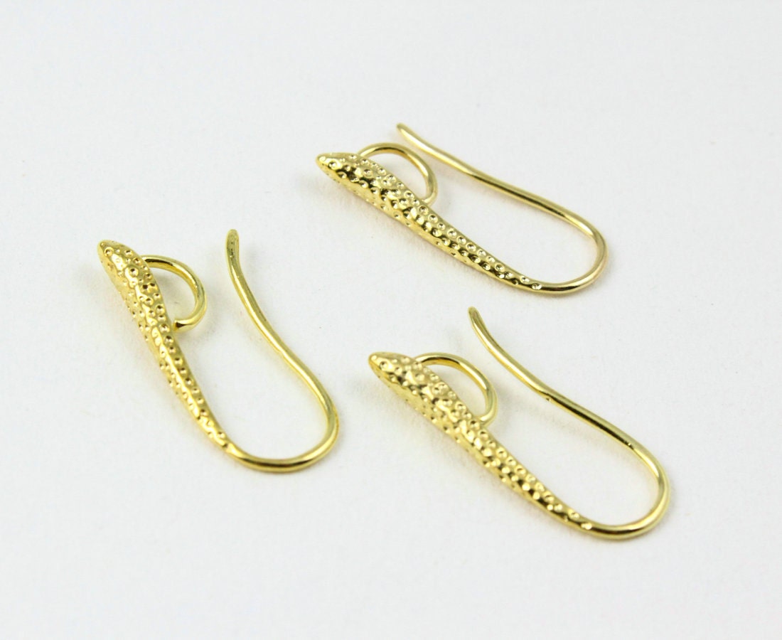 10pcs Gold Ear Hook Ear Wire Dot Ear Hook 20mm EG04 - Etsy