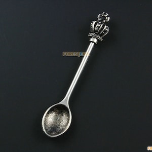 10pcs Antique Silver Crown Spoon Charm Crown Spoon Pendant 60x11mm ...