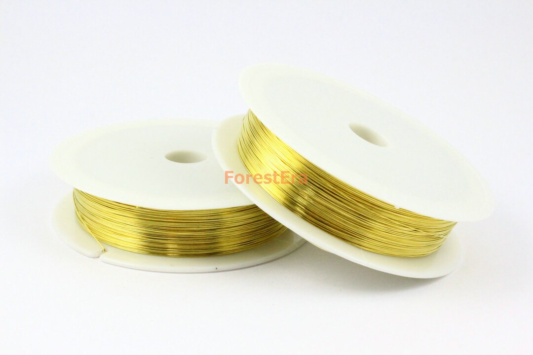 1 Roll Gold Color Copper Wire Jewelry Making Wire Metal Wire 0.3mm / 22 ...