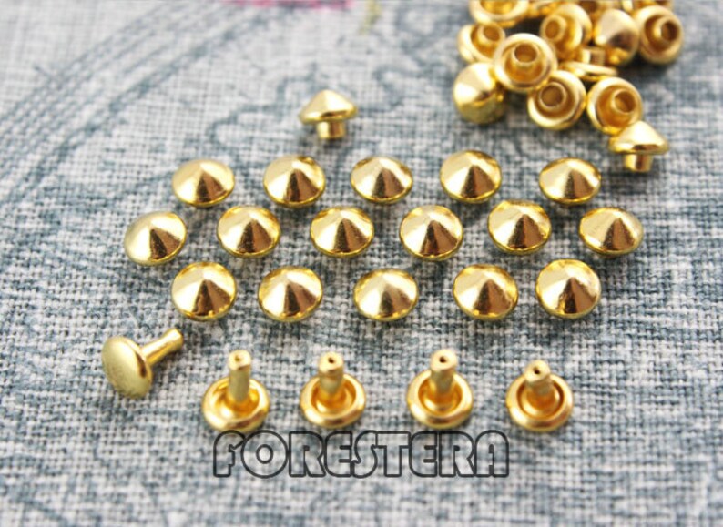 50pcs 5mm Gold Conical Rapid Rivet Studs Small Rivet (JC-RI05) - Etsy