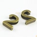 20pcs Antique Brass Number 2 Bracelet Bead Number 2 Chain Bead 18.5mm ...