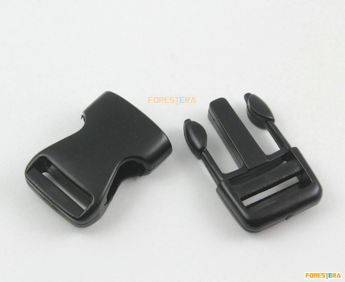 30 Pieces 20mm Black Plastic Side Quick Release Buckle Clip - Etsy