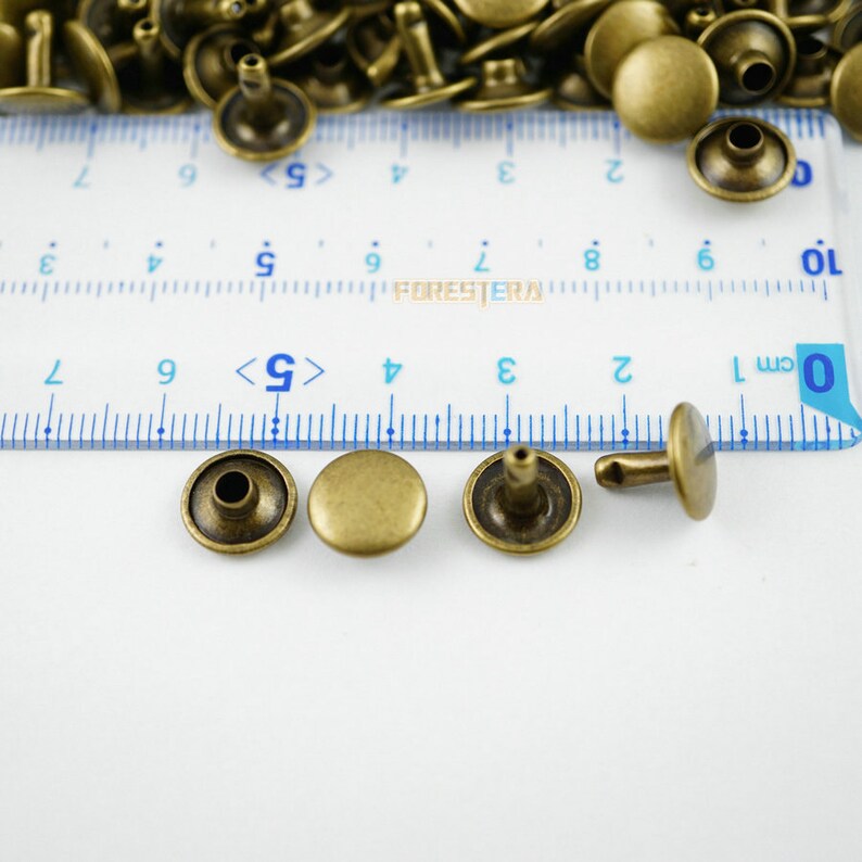 Size: 108mm Antique Brass Double Cap Round Rapid Rivet Punk - Etsy