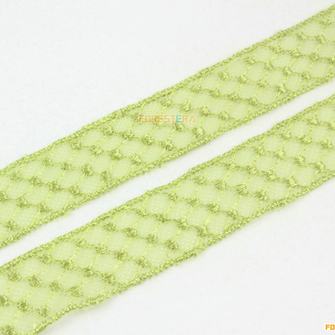 Terylene Lace Trim Green Floral Lace Ribbon Green Lace Trim | Etsy