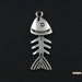 20pcs Antique Silver Fish Bone Charm Fish Bone Pendant 35x12mm (PND1337 ...