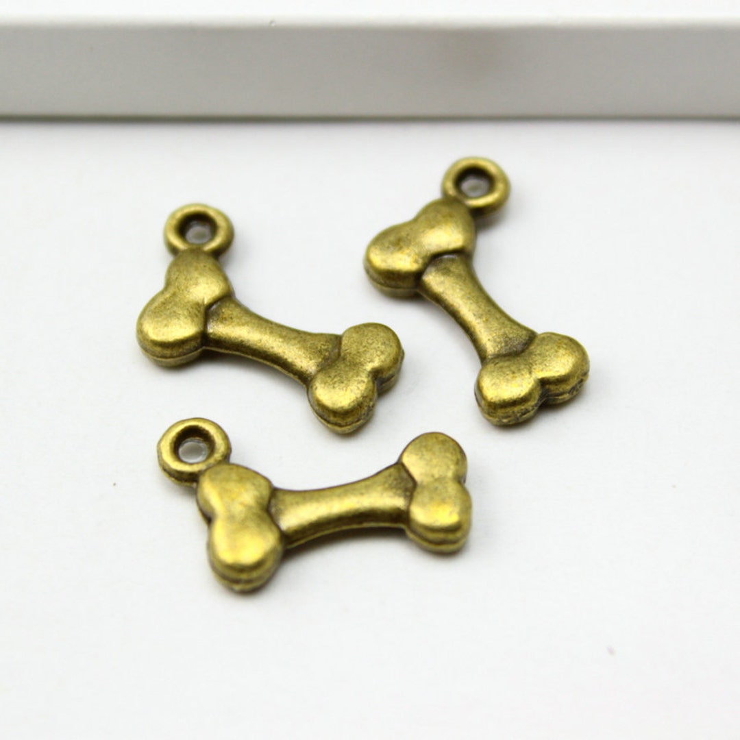 50pcs Antique Brass Bone Charm Bone Pendant 14x7mm (PND344) - Etsy