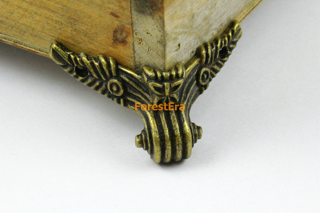 4pcs Antique Brass Jewelry Box Feet Animal Box Leg Case Feet 57x27mm ...