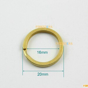20 Pieces 20mm Solid Brass Split Key Ring - Flat (BKRING1) - Etsy