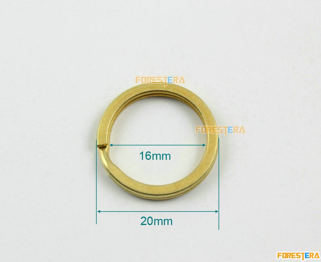 20 Pieces 20mm Solid Brass Split Key Ring Flat BKRING1 - Etsy