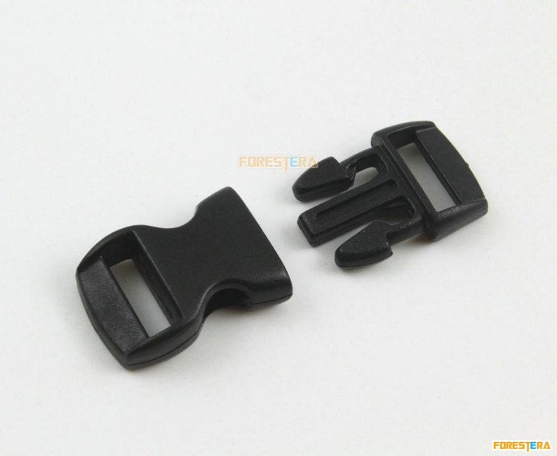 100 Pieces 10mm Black Plastic Side Quick Release Buckle Clip | Etsy