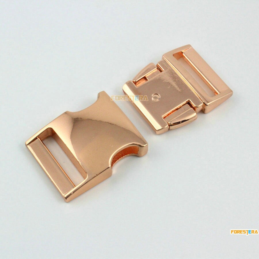 2 Pieces 25mm Rose Gold Metal Side Quick Release Buckle Clip for ...