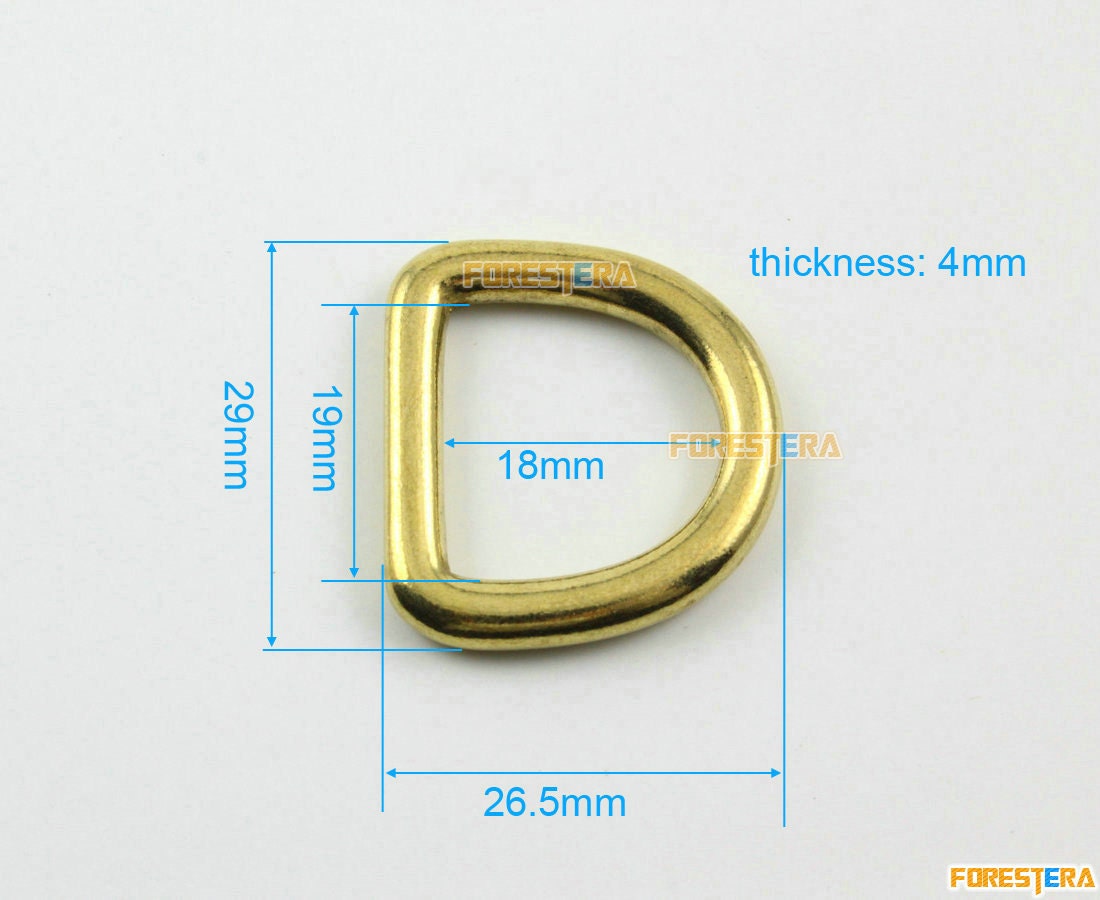12 Pieces 19mm Solid Brass D Ring for Purse Bag Handbag Strap - Etsy