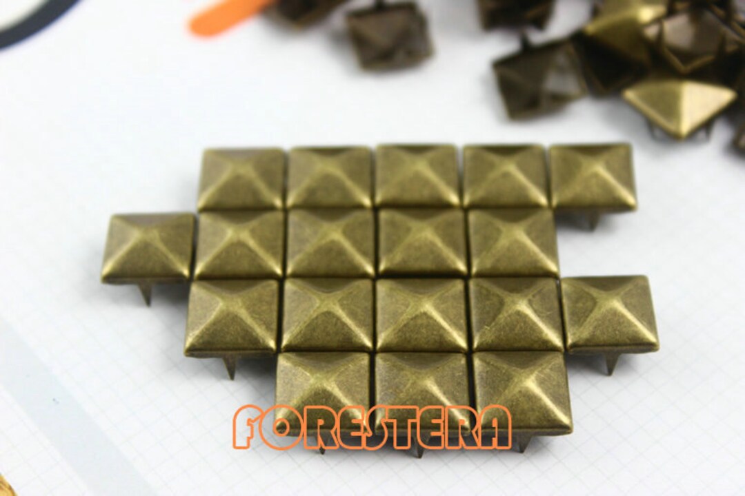 10mm Antique Brass Pyramid Stud Punk Rock Leathercraft Stud (BP10) - Etsy
