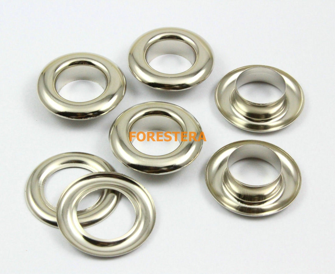 50pcs 27mm Silver Round Grommet Eyelet Big Grommet - 27mm X 15mm X 8mm ...