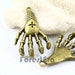 5pcs 40x25mm Antique Brass Hand Talon Charm Pendant (PND013) - Etsy